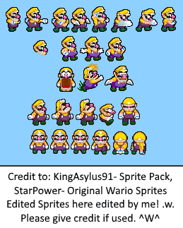 Edited Wario Mini Sprite Sheet by Toad900 on DeviantArt