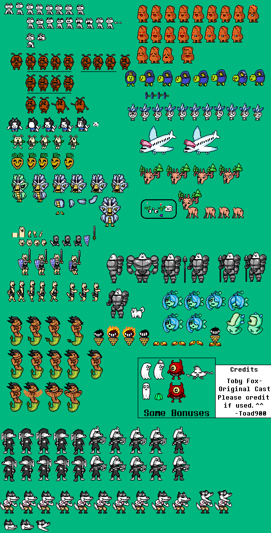 MLSS Styled Undertale Monster Sprite Sheet by Toad900 on DeviantArt