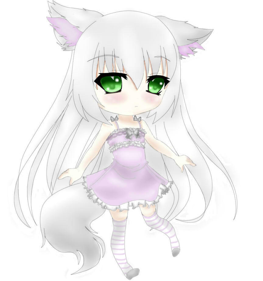 chibi wolf girl by GrimmjowGates on DeviantArt