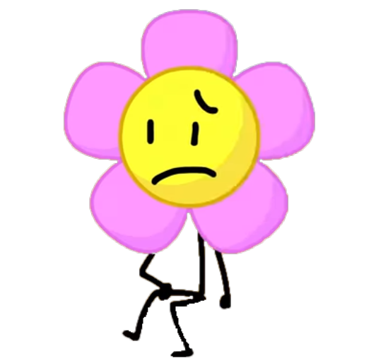 BFDI Flower Sitting by Thebestpersonever122 on DeviantArt
