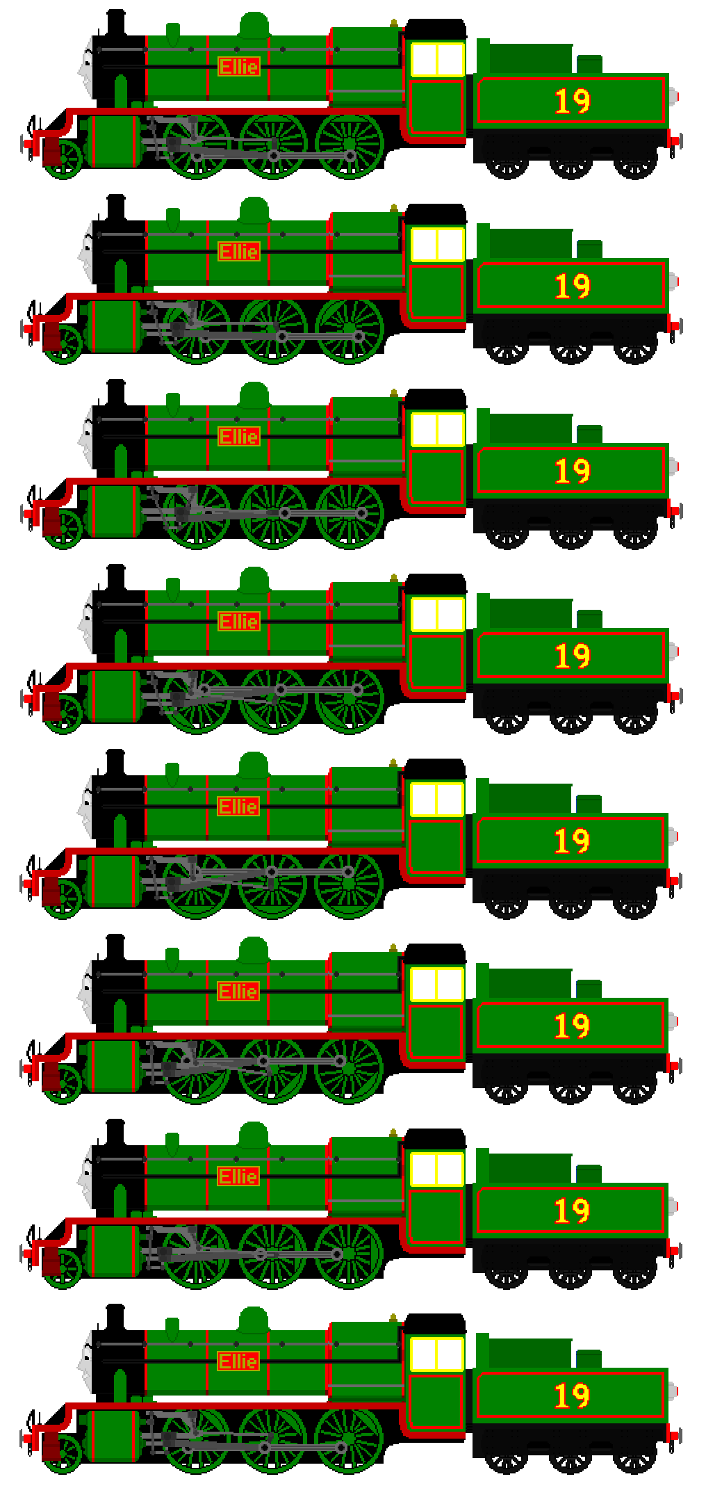 Ellie the Green BR Class 2 Engine (Sprite Sheet) by JamesFan1991 on ...