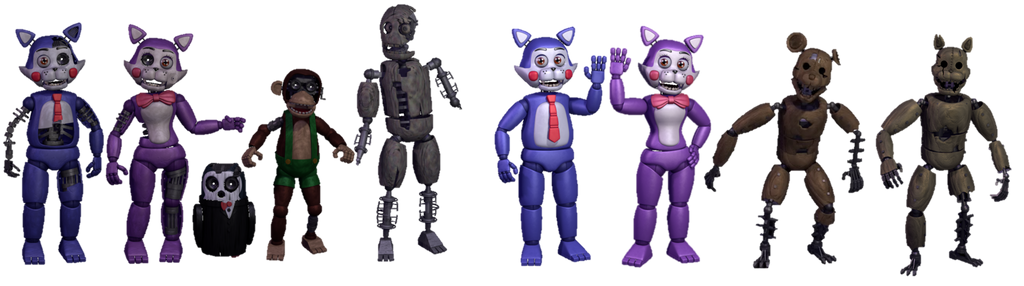 Fnac 2 Characters Full Body by fnatirfan on DeviantArt