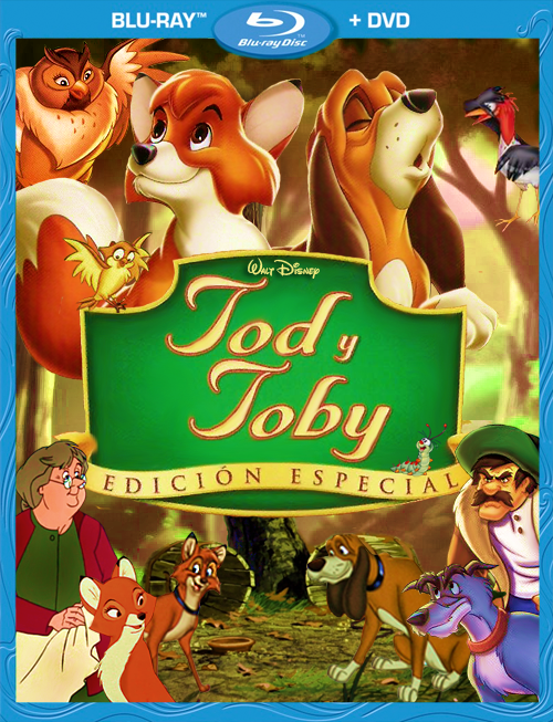 Portada Tod y Toby Blu Ray Disney Fanmade by JimsTreasure on DeviantArt