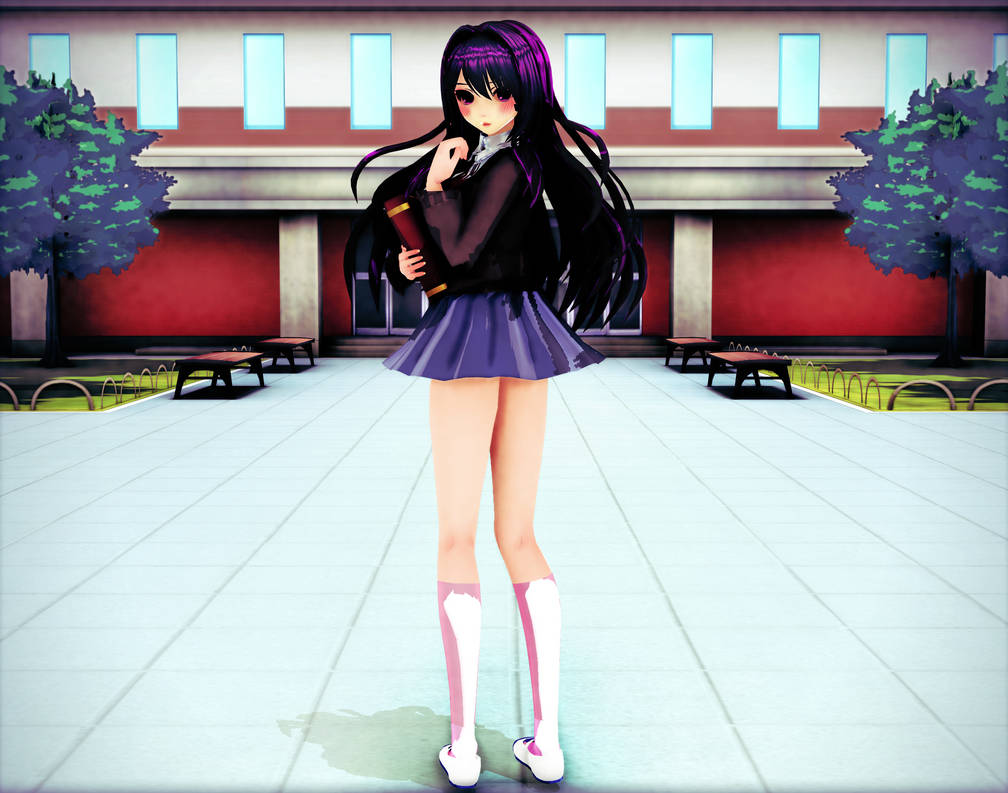 MMD Model [DDLC] - Yuri by TetsuKuroShi on DeviantArt