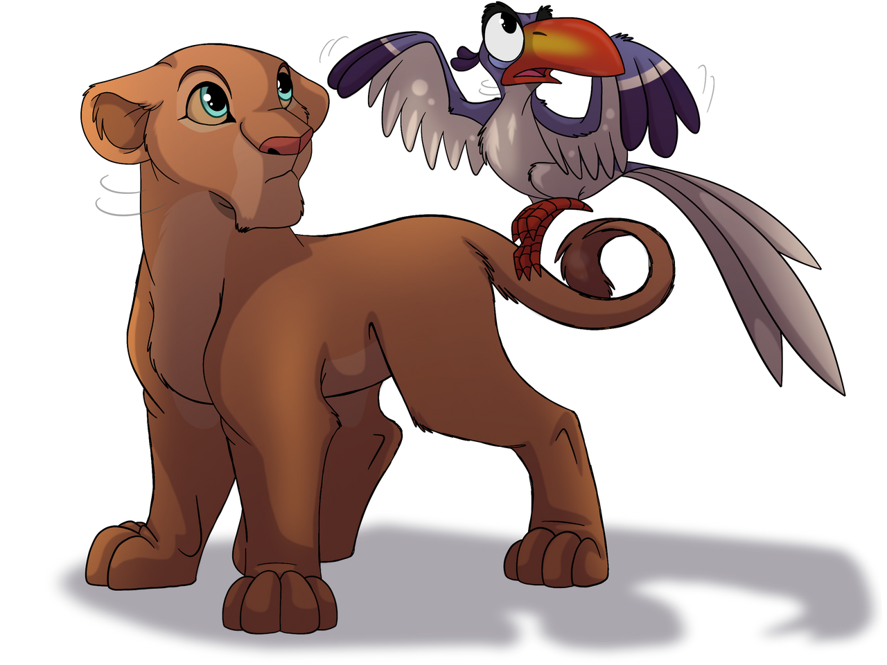 Commission: Nala and Zazu by Percy-McMurphy on DeviantArt