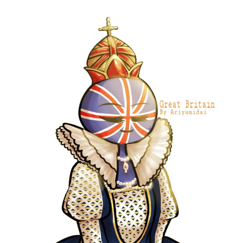 Countryhumans: Great Britain with queen dress by Ariyamidai on DeviantArt