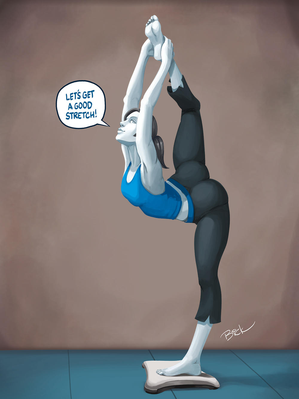 Wii Fit Trainer Pinup By Bickpenart On Deviantart 