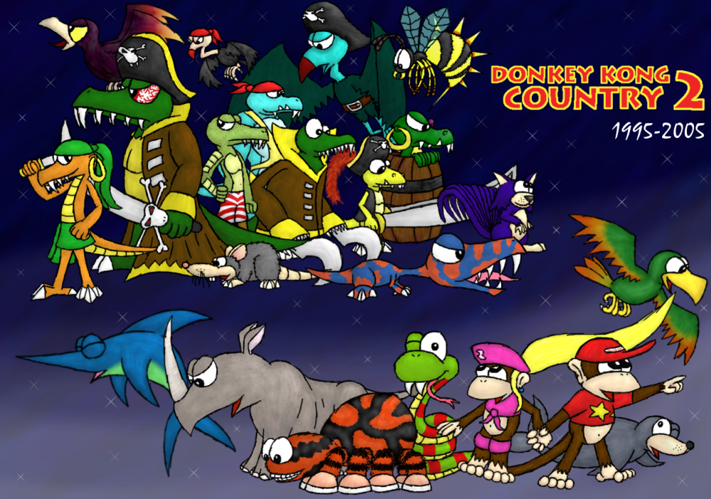 DKC2: Ten Year Celebration by fluffycatgirl on DeviantArt