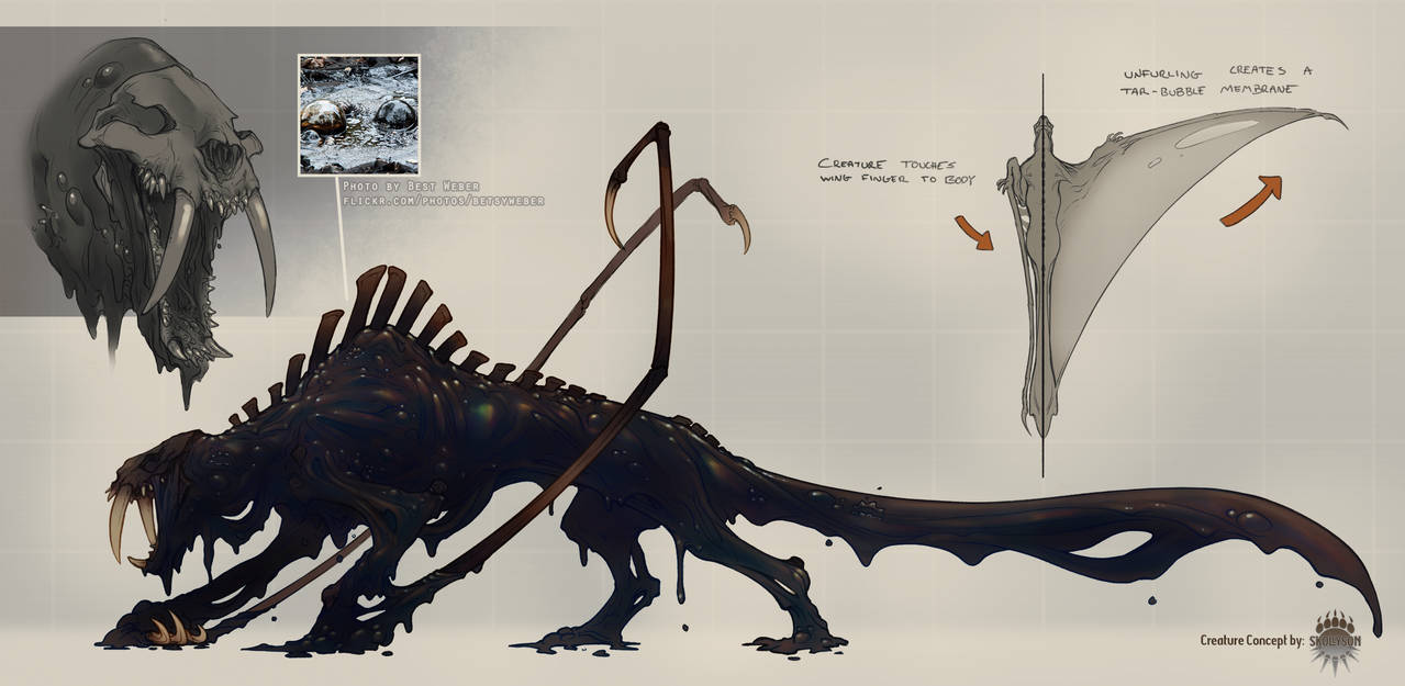 C: Tar Dragon for ComplacentFool by Skollyson on DeviantArt