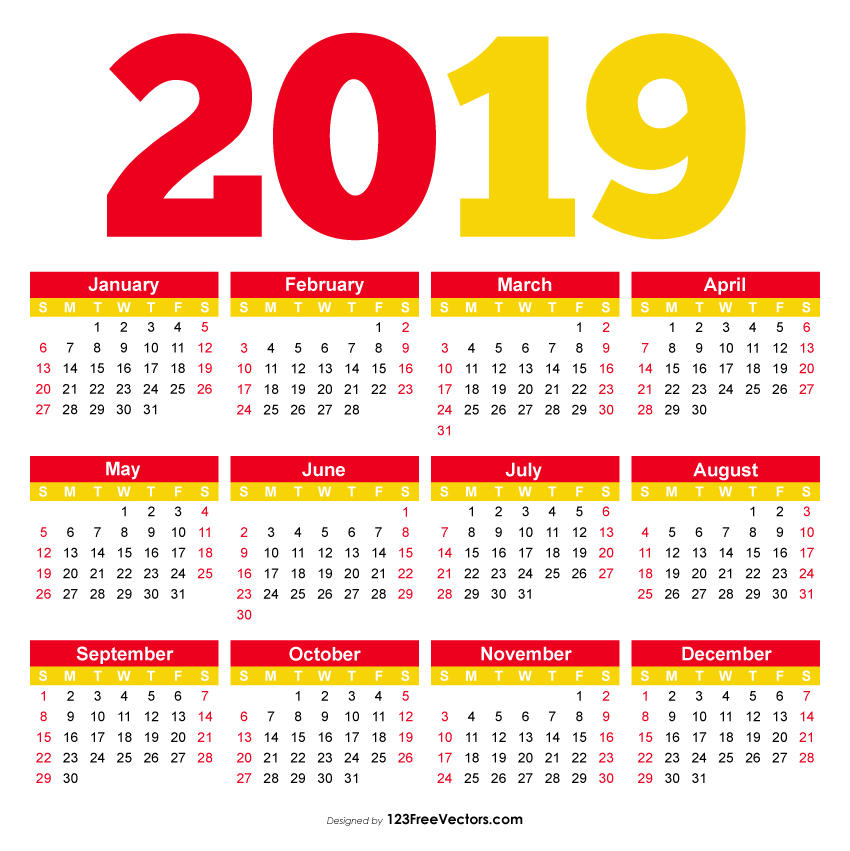 Mini calendar 2019 free printable - laptopfiln
