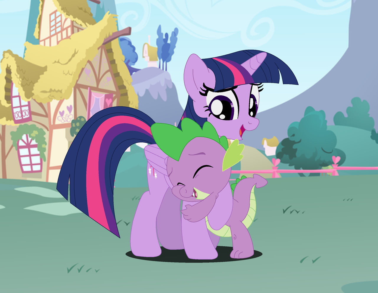 Twilight and Spike - Hug by J5A4 on DeviantArt