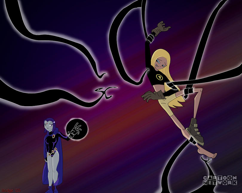Terra vs Raven circa 2005 by Sharky-B on DeviantArt
