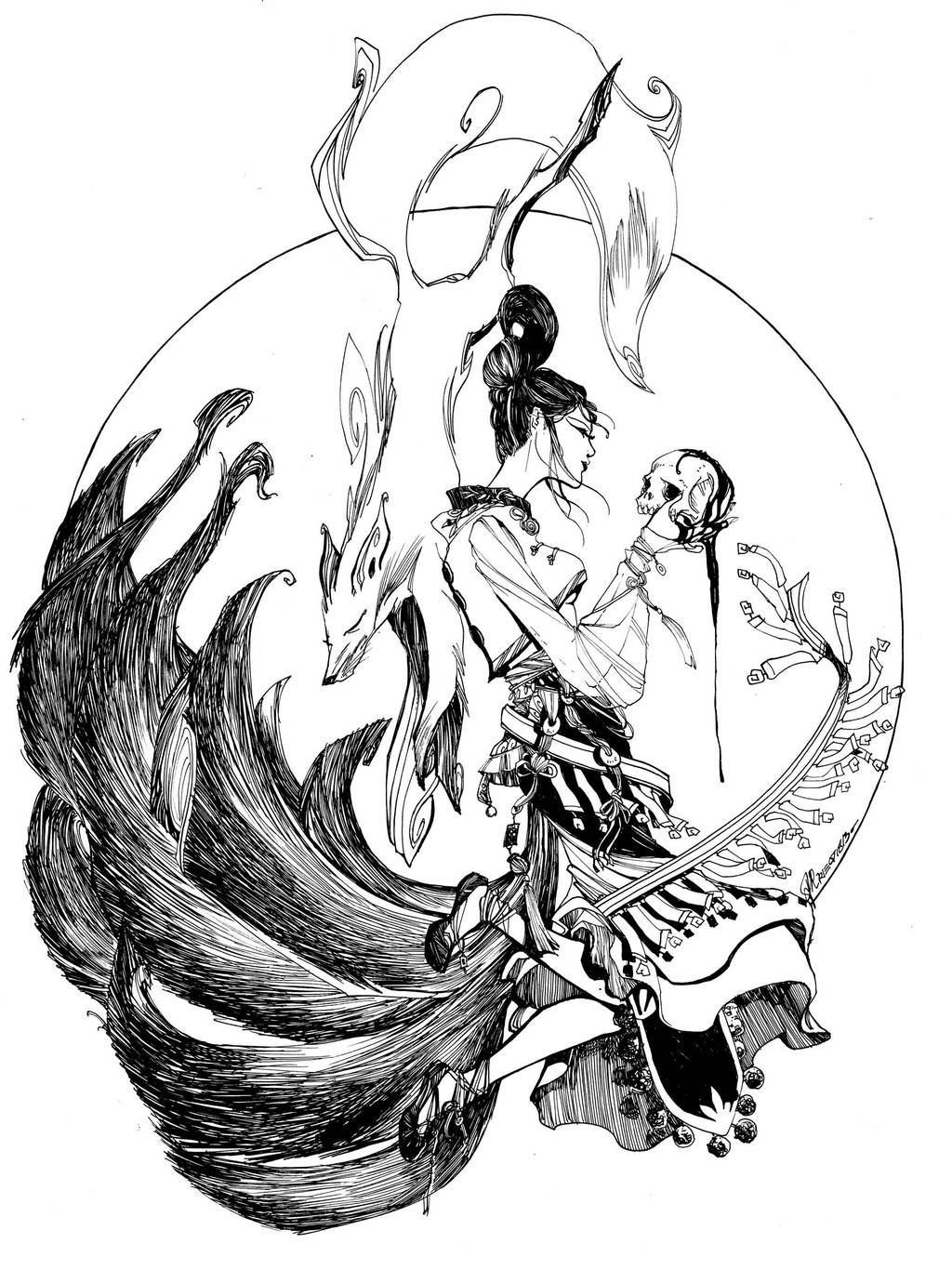 Nine Tailed Fox By Arielakris On Deviantart