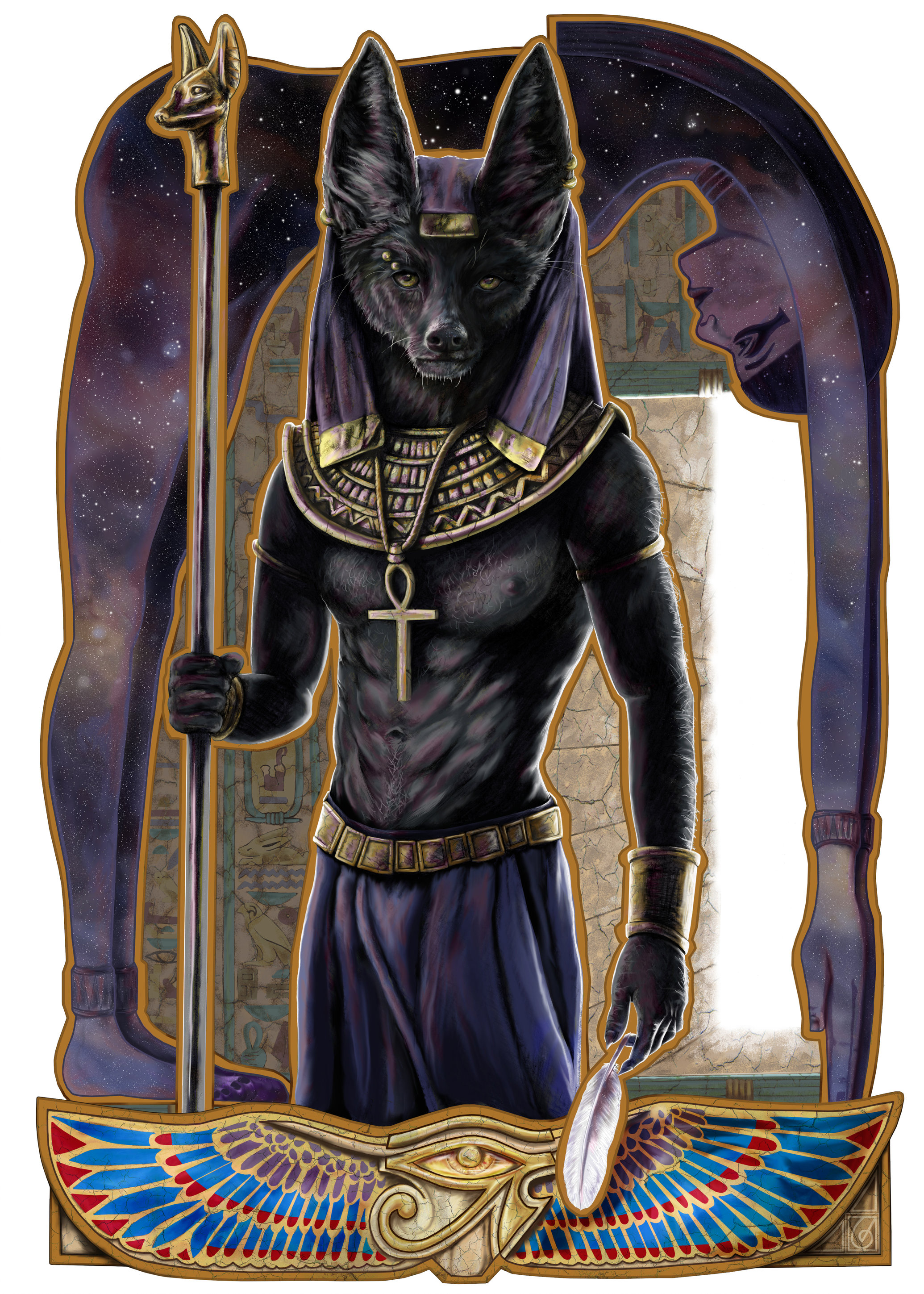 Anubis by Janice Duke : r/ImaginaryMythology