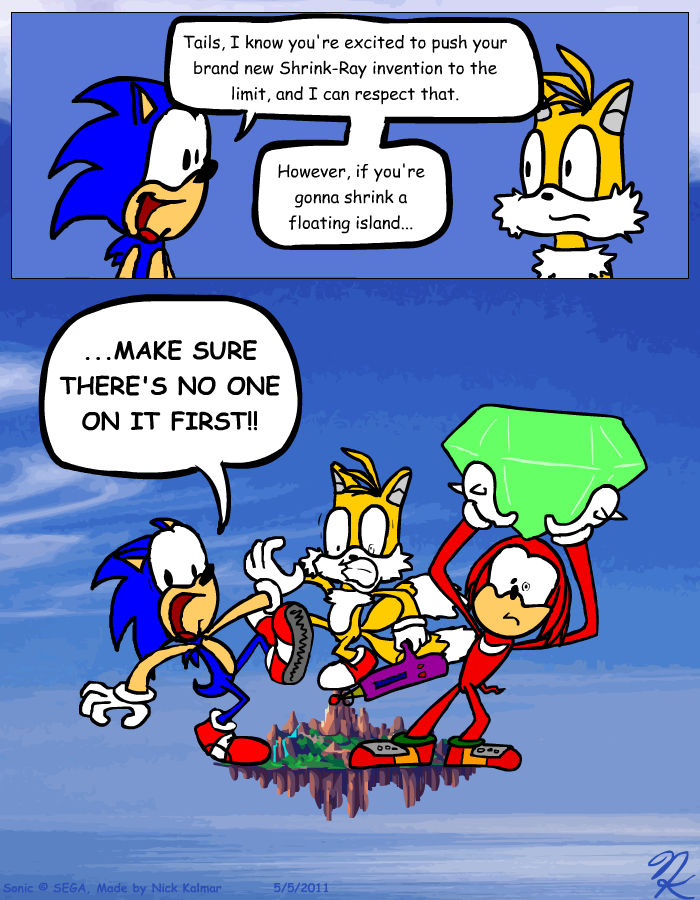 Sonic Comic: Shrink Ray by Piggybank12 on DeviantArt