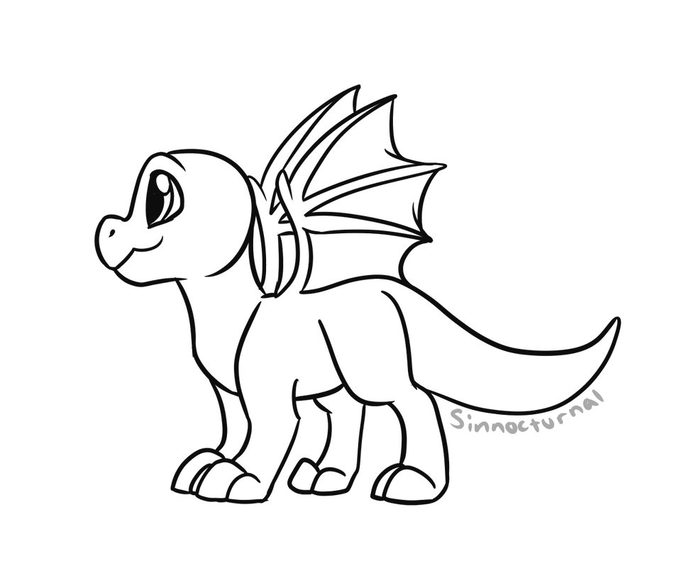 Baby Dragon Base by Sinnocturnal on DeviantArt