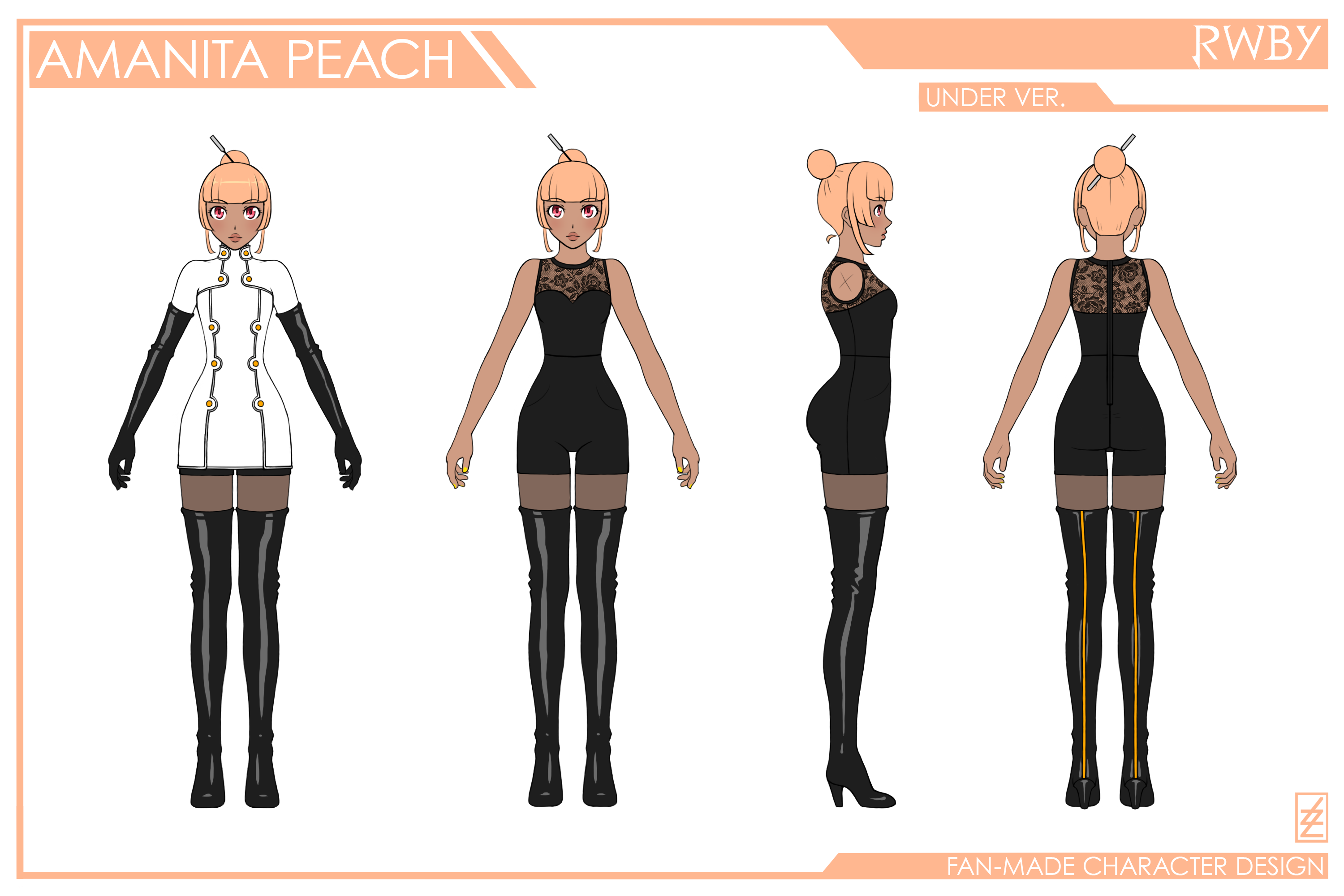 Professor Peach Turnaround (Under Ver.) by RainshadowArtist on DeviantArt