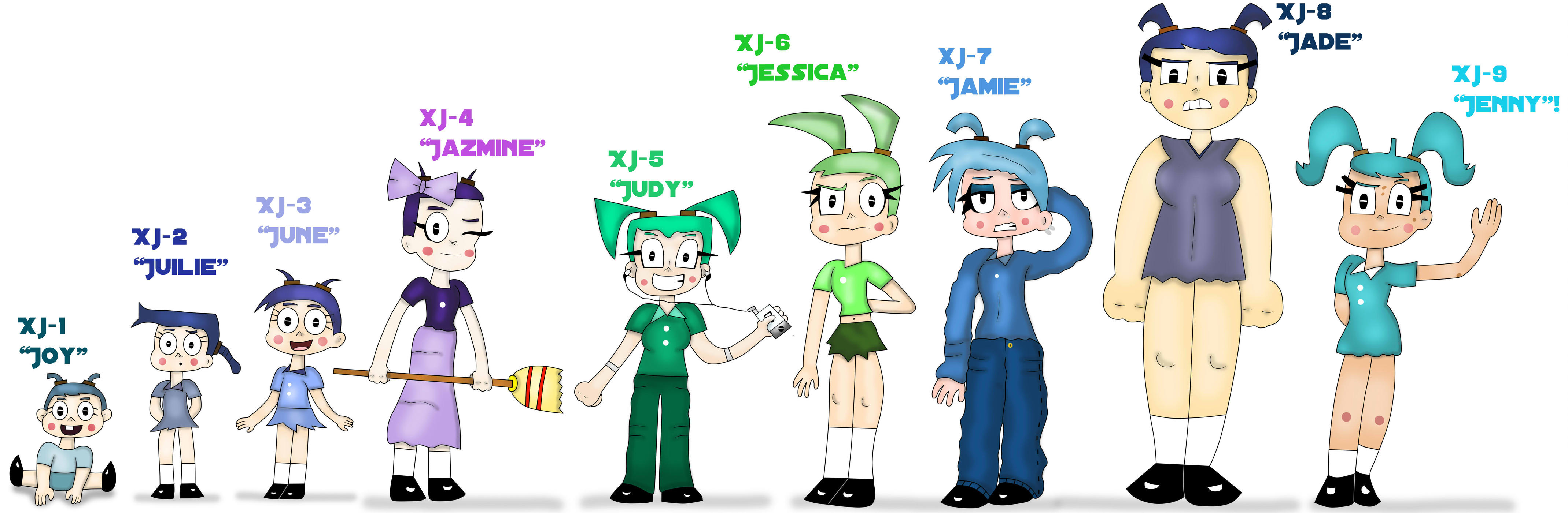 Teenage Robot: XJ-Sisters Humanized by Lord-Benson on DeviantArt