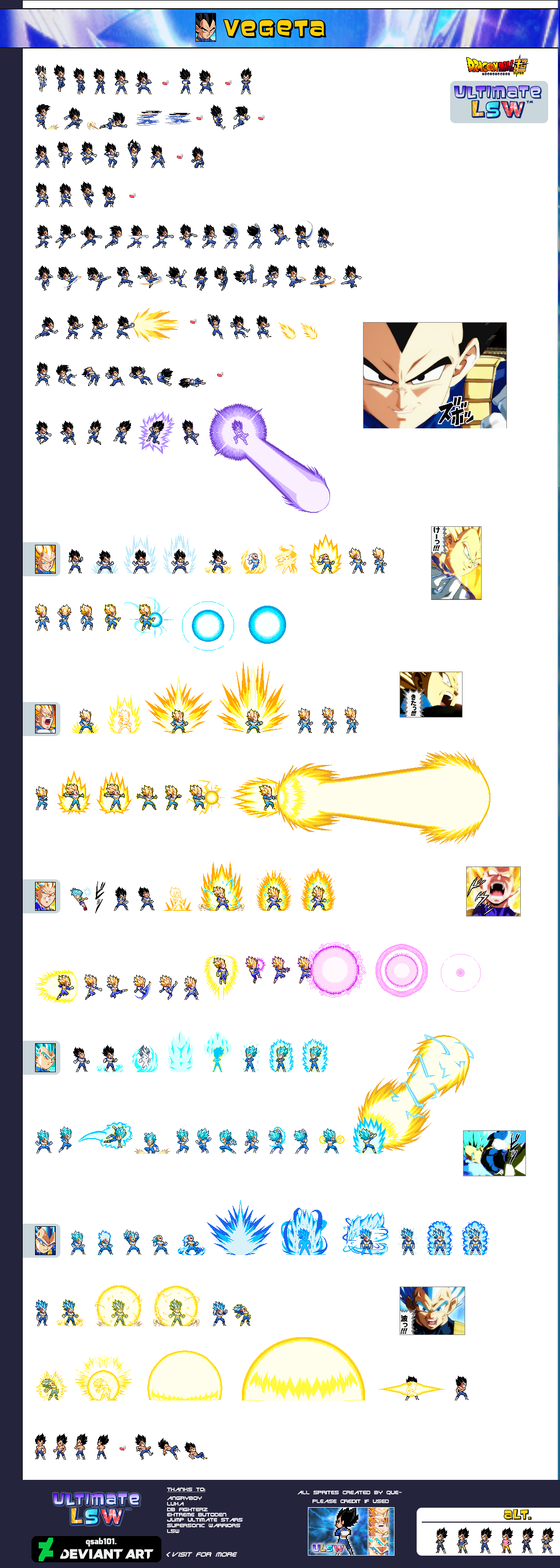 Vegeta - Ultimate LSW Sheet by qsab101 on DeviantArt