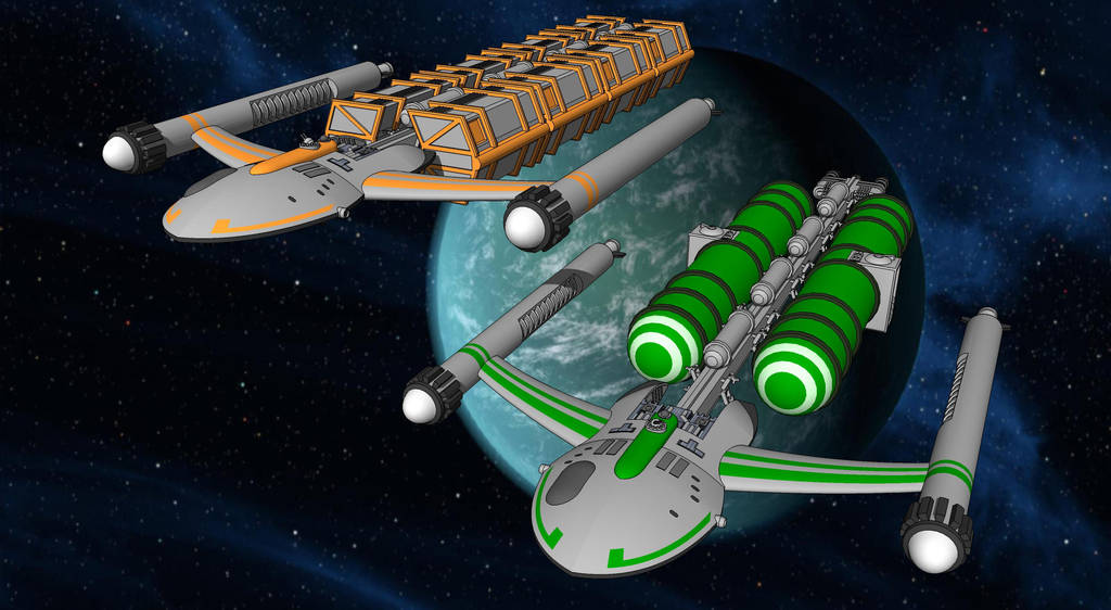 Star Frontiers - Freighter and Tanker Render by Shadowstate on DeviantArt