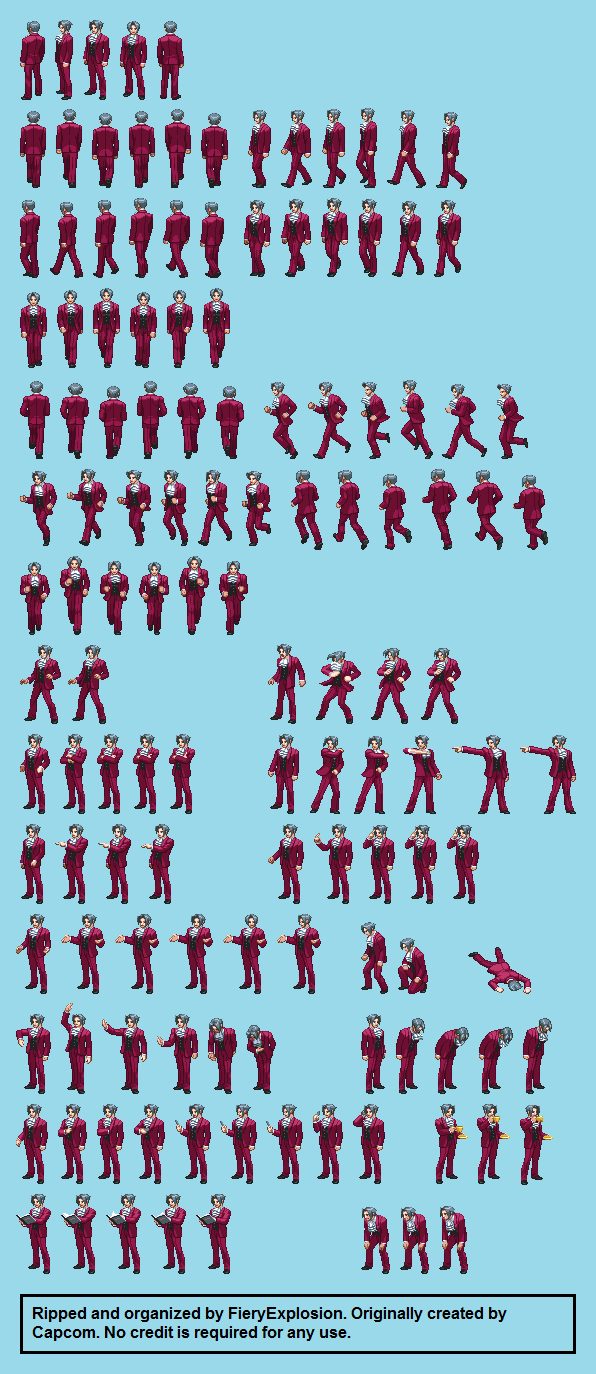 AAI2 Miles Edgeworth Mini Sprites by FieryExplosion on DeviantArt