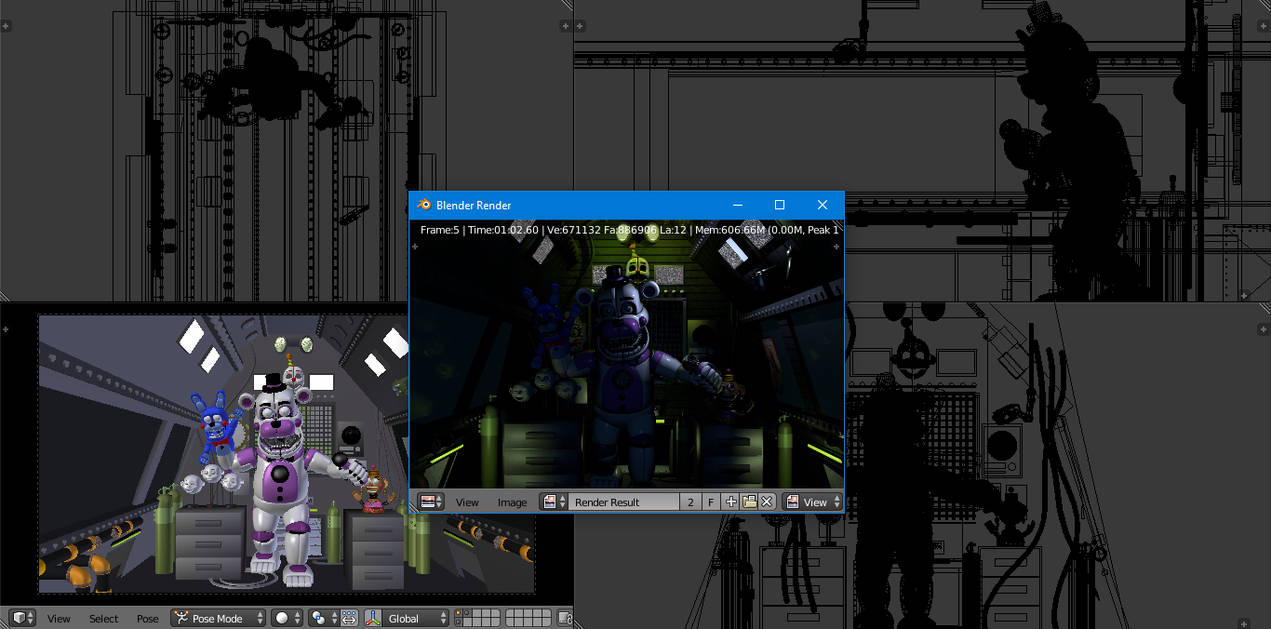 BTS - Funtime Freddy in Control Module - FNaF SL by ChuizaProductions ...