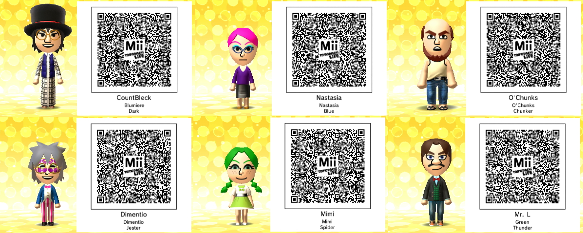 Super Paper Mario Tomodachi Life QR Codes by LuckyMoonWriter on DeviantArt