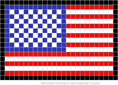 American Flag Pixel Art Template *FREE* by deviant-miners on DeviantArt