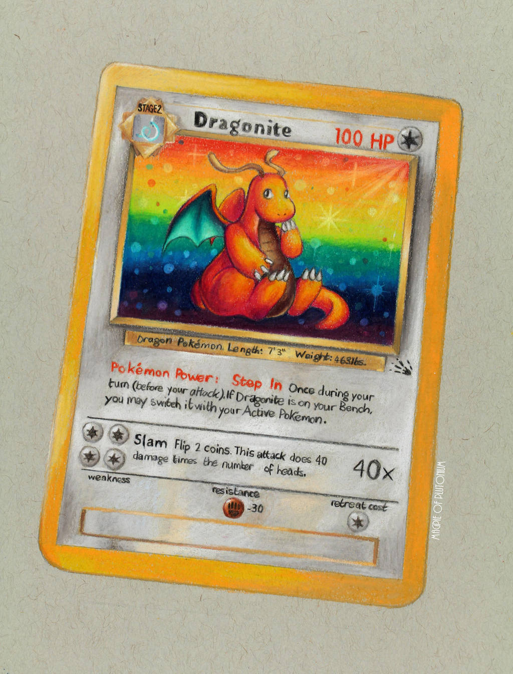 Dragonite Card by magpie-of-plutonium on DeviantArt