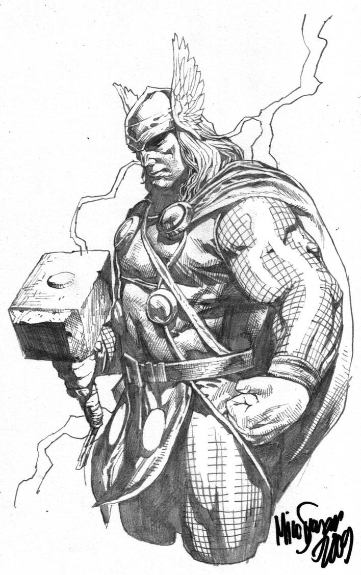 Thor Sketch 2 by MicoSuayan on DeviantArt