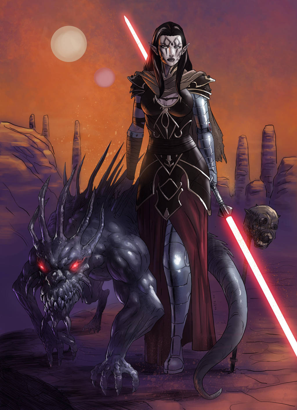 Ophelia with a Tuk'ata (Commission) by KaRolding on DeviantArt