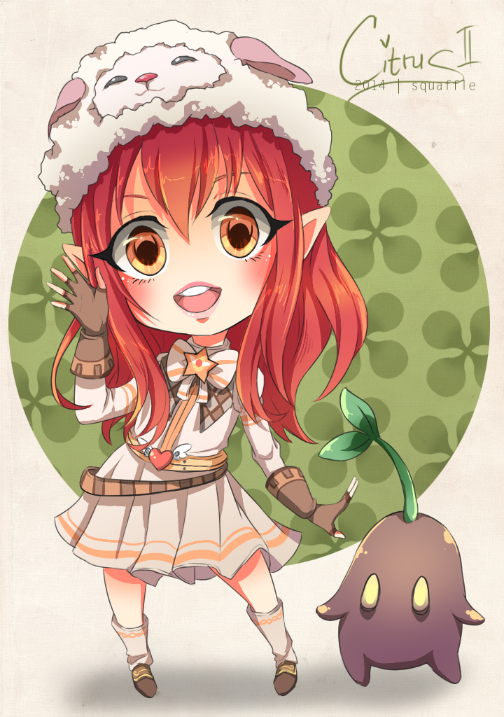 Safebooru - 1girl blush brown gloves brown shoes chibi chibi only ...