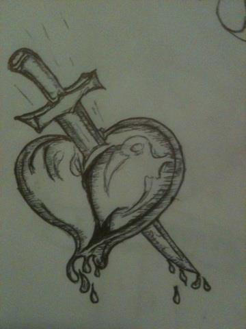 Stabbed heart by lilspider007 on DeviantArt
