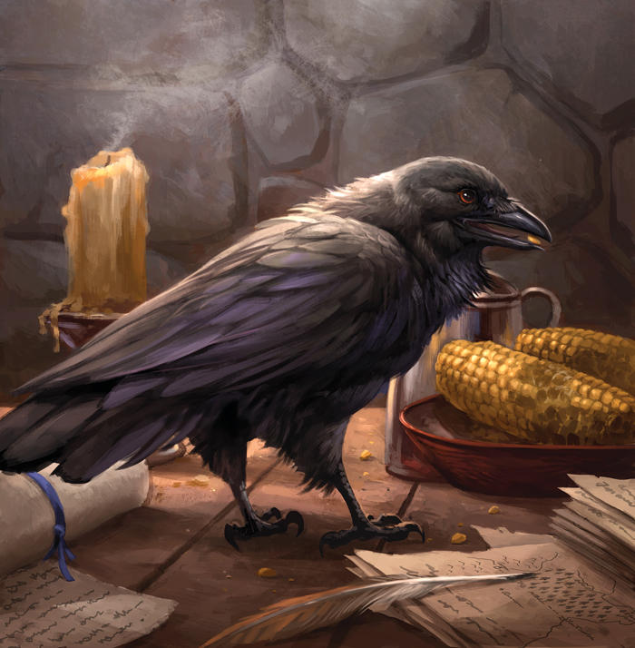 Old Bear's Raven by Sandara Tang : r/ImaginaryAnimals