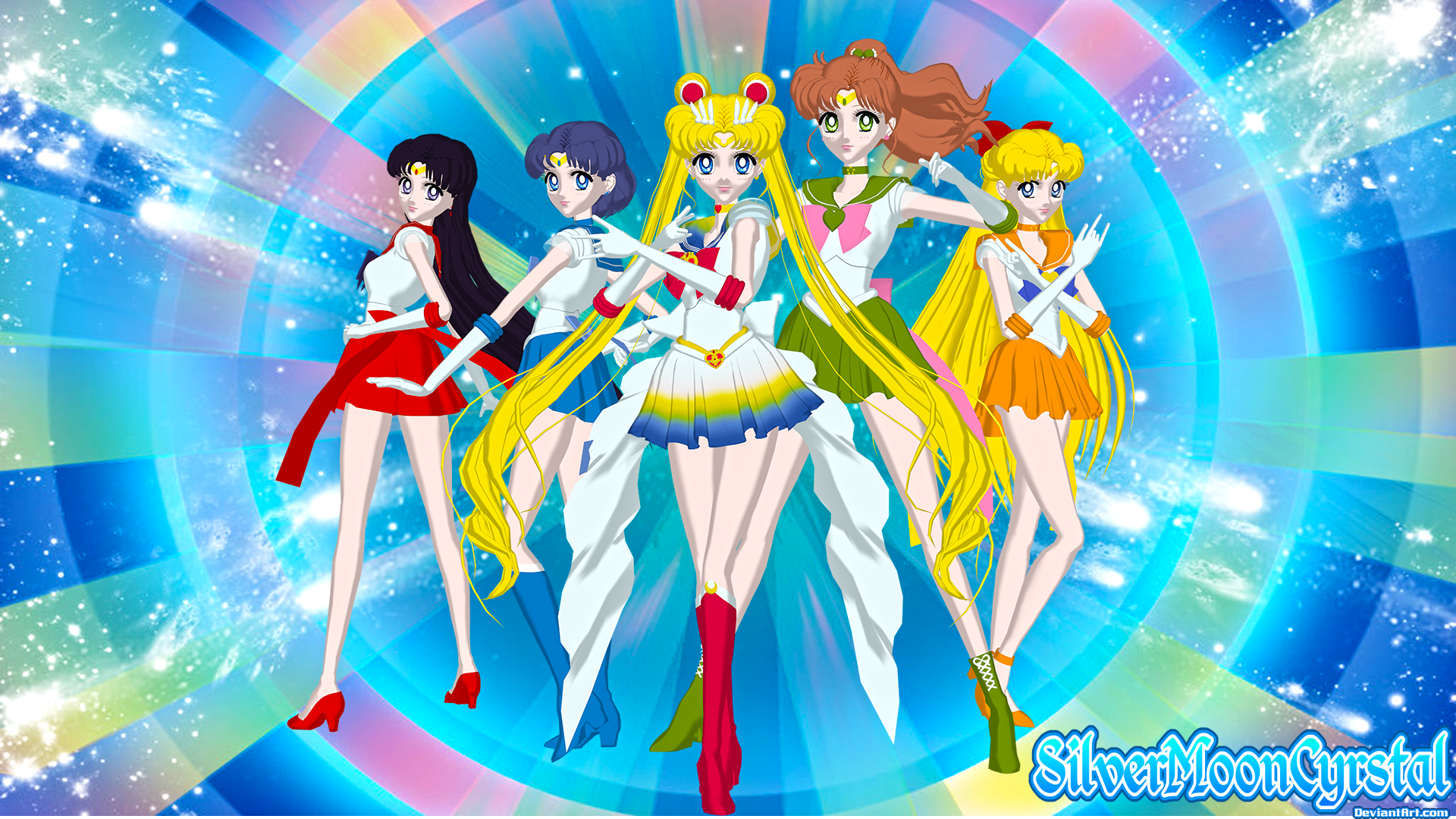 Sailor Moon Super Sailor Team By SilverMoonCrystal On DeviantArt sailor-moon-super-sailor-team-by-silvermooncrystal-on-deviantart