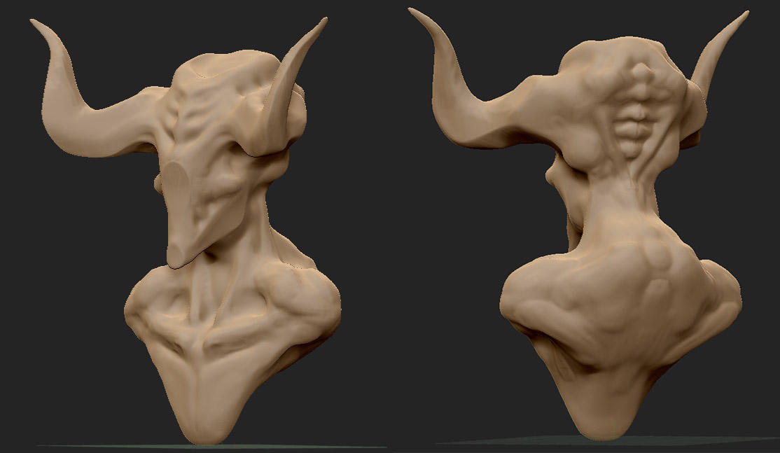 Demon Sculpt practice by Delta-Hexagon on DeviantArt