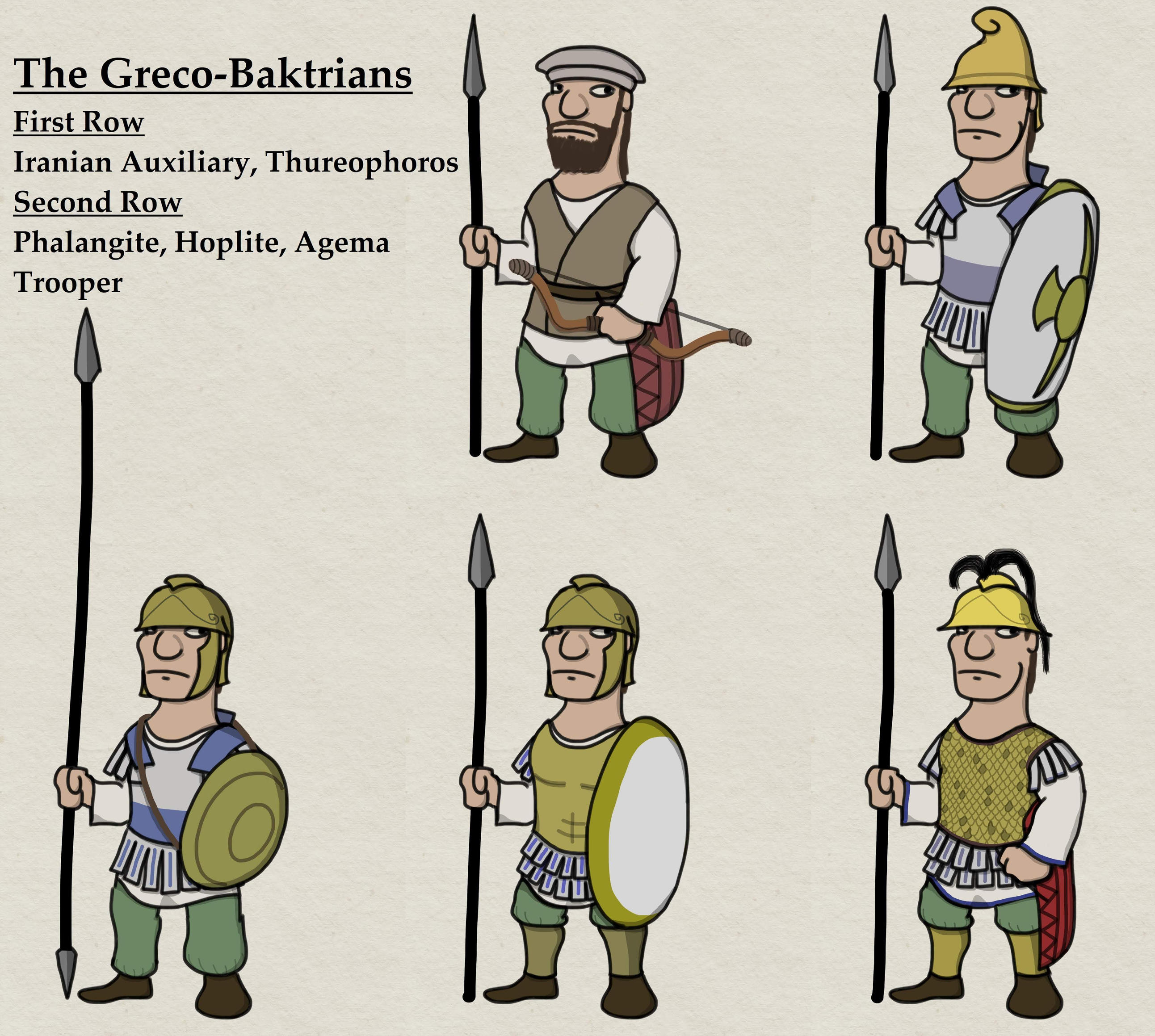 Greco-Baktrian Troopers, mid 3rd-2nd centuries BC by foojer on DeviantArt