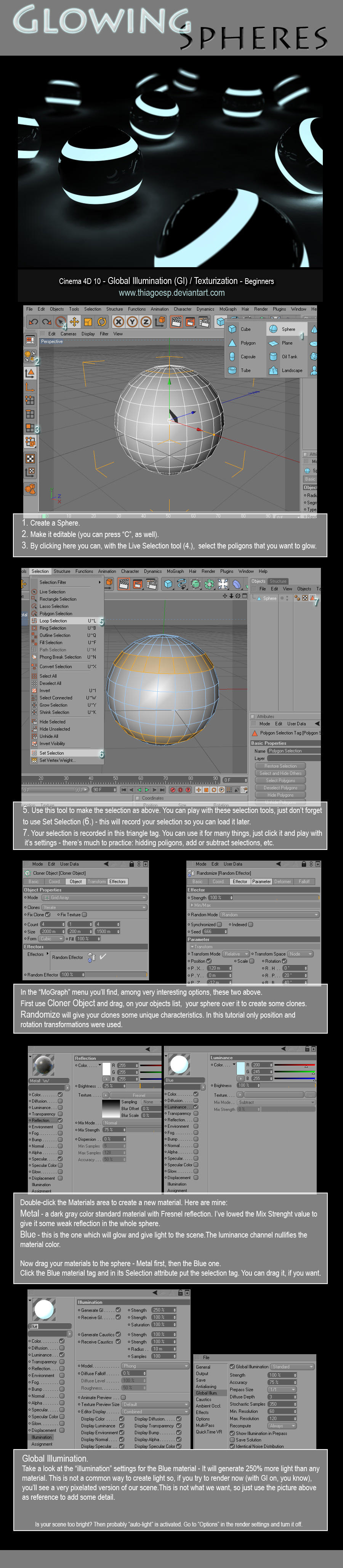 Tutorial :: Glowing Spheres by thiagoesp on DeviantArt