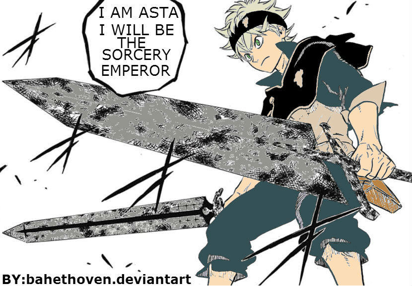 Asta wielding anti magic weapons black clover fan by Bahethoven on ...