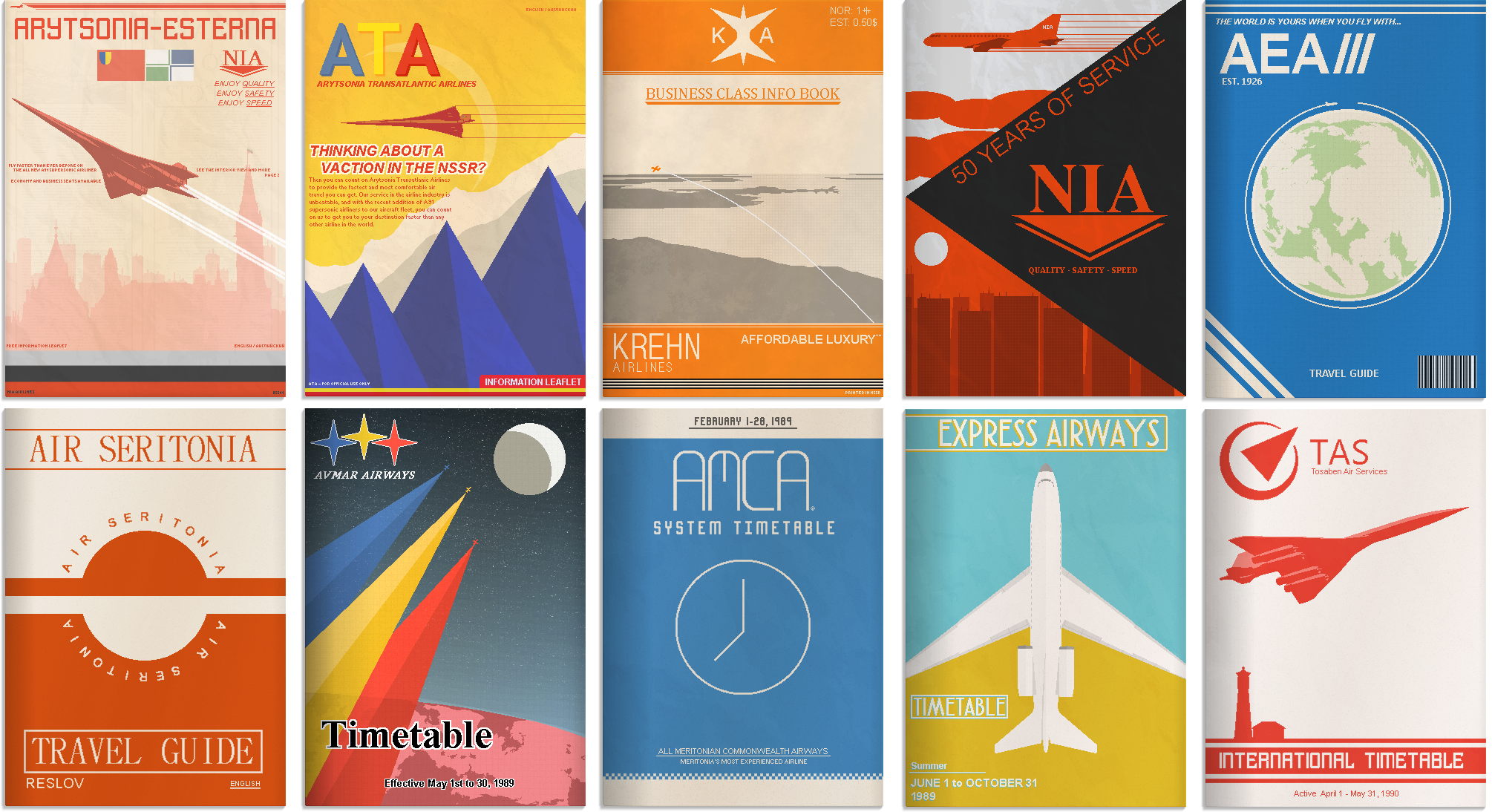 Retro Airline Leaflets by BlastWaves on DeviantArt