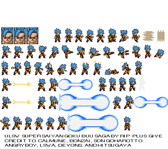 Dbz Goku Super Saiyan Sprites