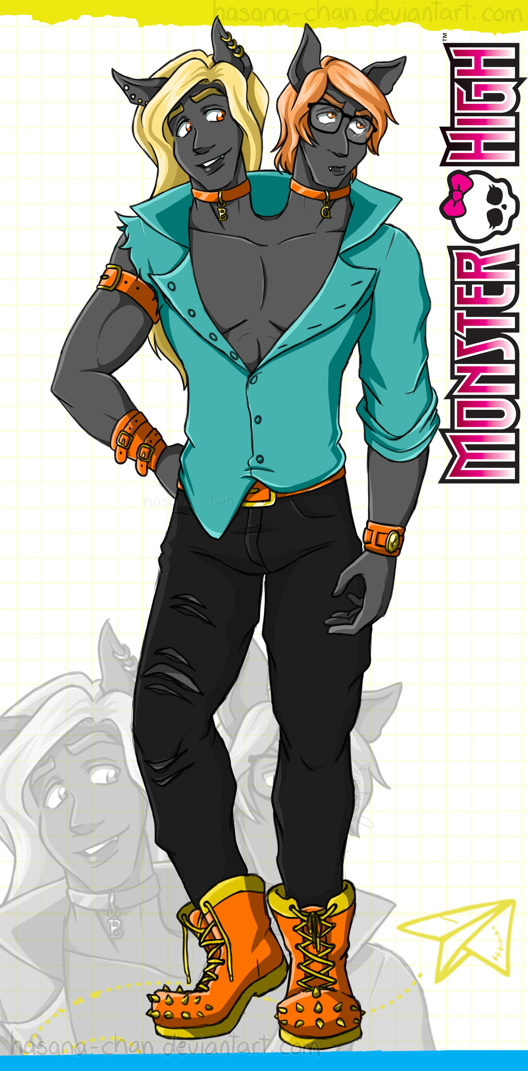 Monster High OCs: Basile and Galen Orthrus by Hasana-chan on DeviantArt