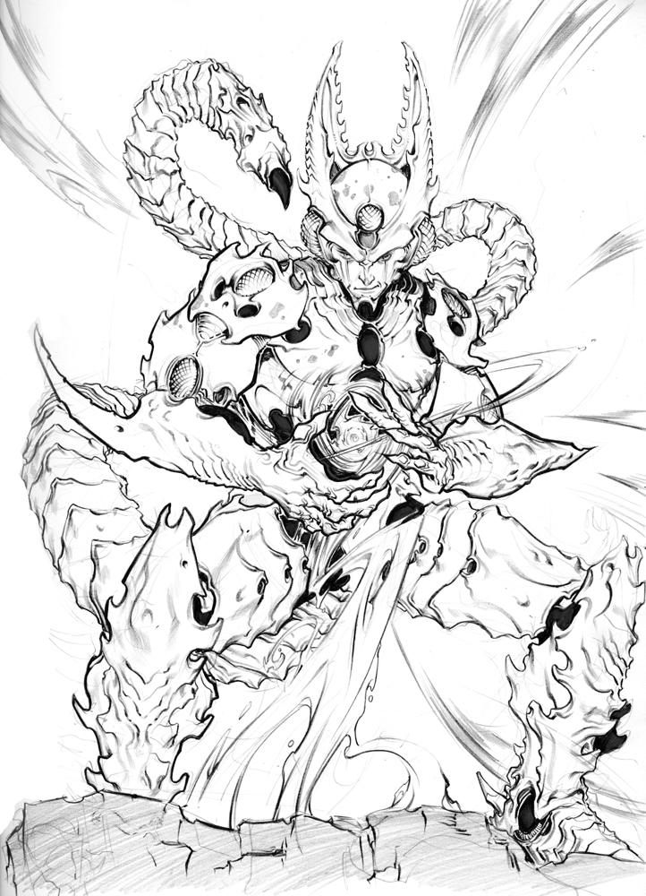 DBZ- Perfect Cell Sketch by ChaseConley on DeviantArt