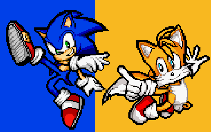 Sonic And Tails Sonic Advance Pixel Art By Djprohawk On Deviantart