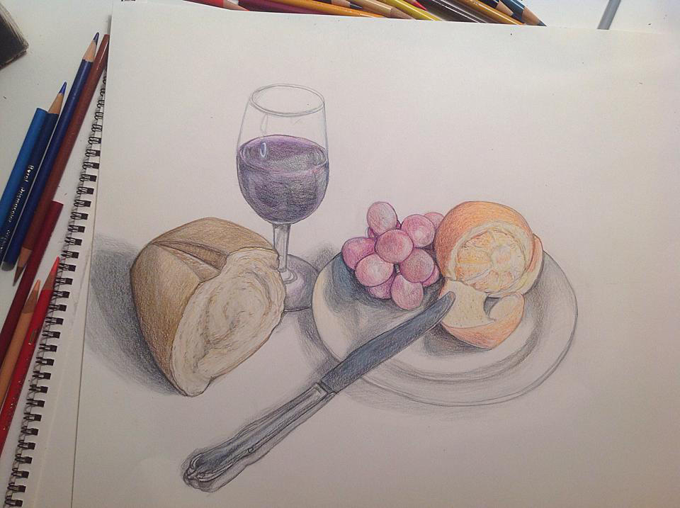 Colored Pencil Still Life by painterbrush-turt on DeviantArt