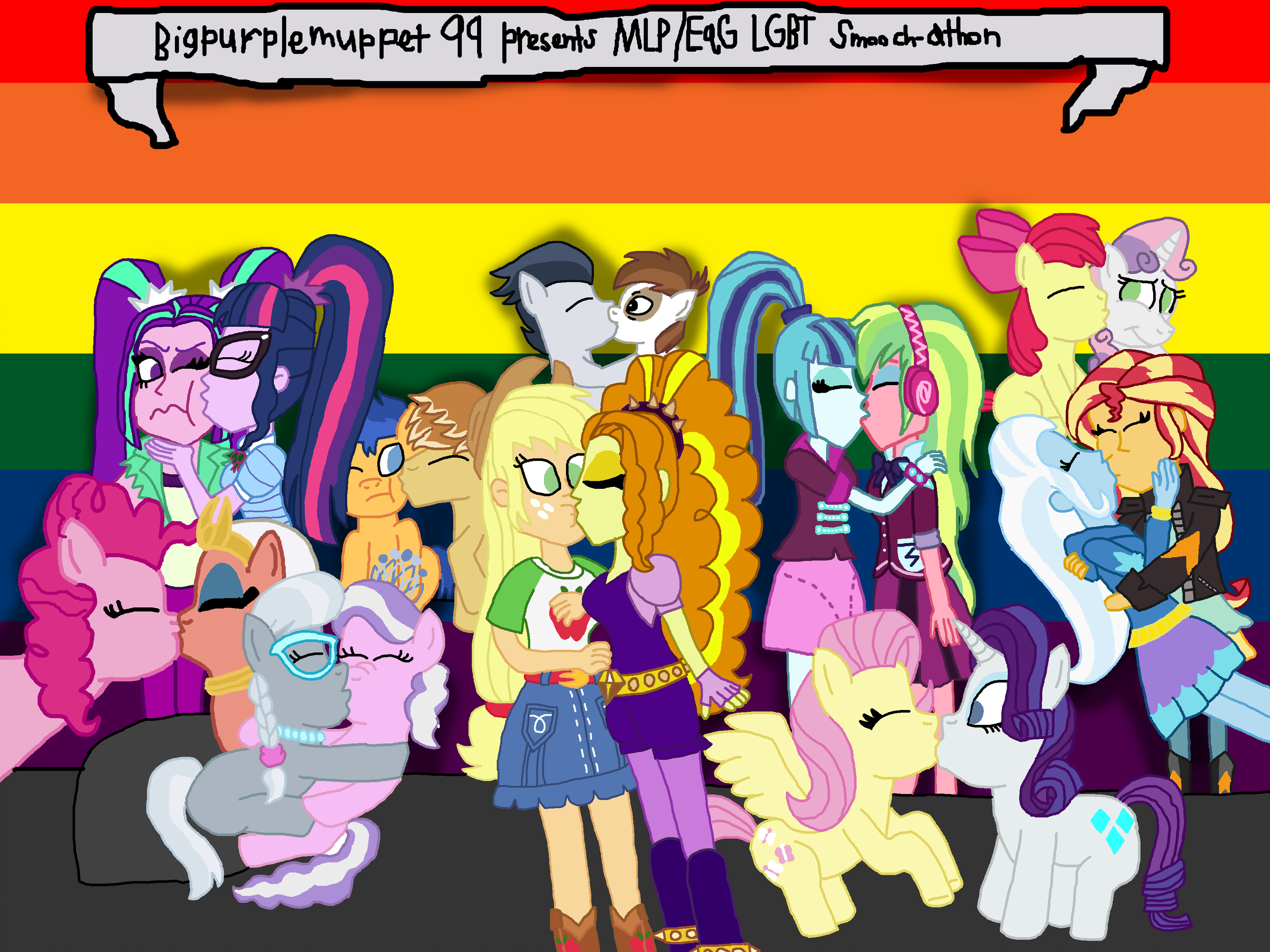 MLP EqG LGBT Smooch-athon by bigpurplemuppet99 on DeviantArt