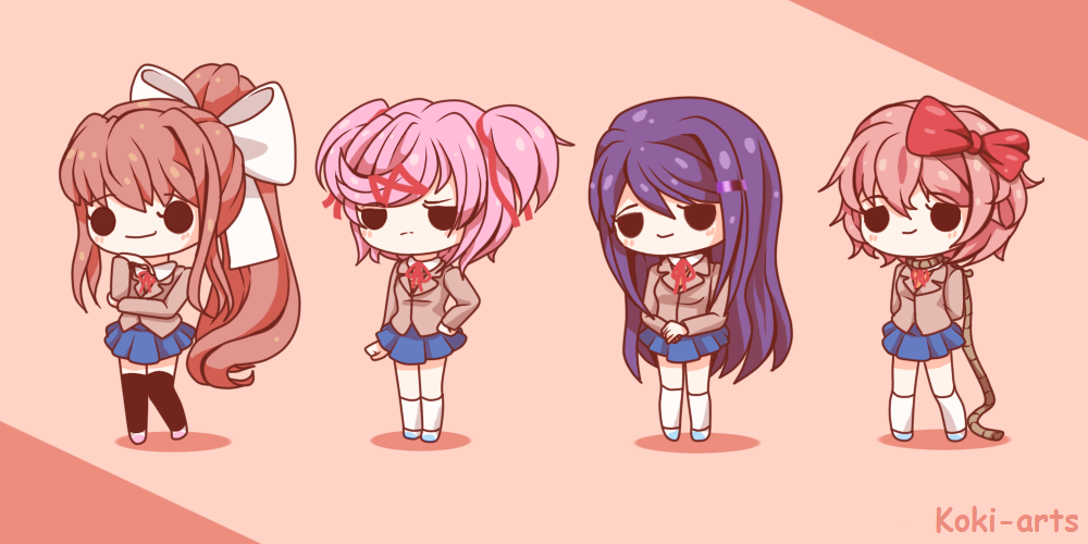 Chibi DDLC by Koki-arts on DeviantArt