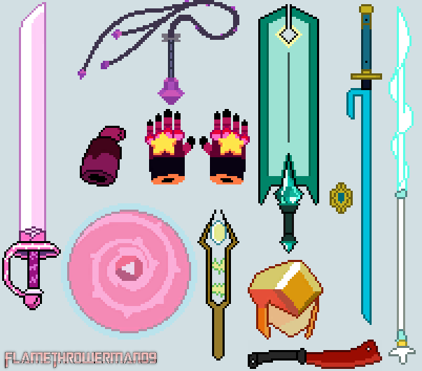 Gem Weapons Collection #1 by FlamethrowerMan09 on DeviantArt