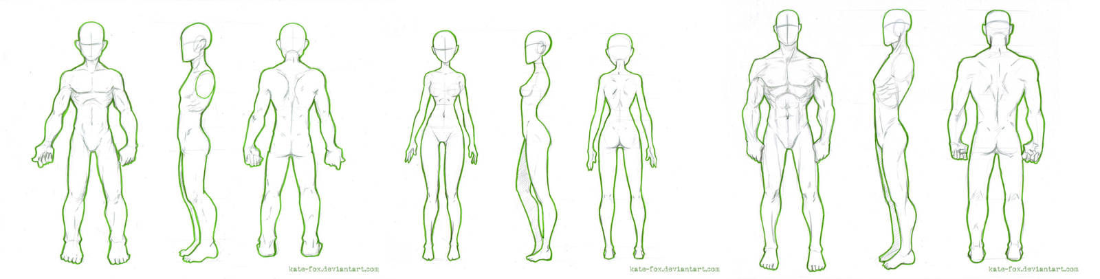 Pose commissions 1 by Kate-FoX on DeviantArt