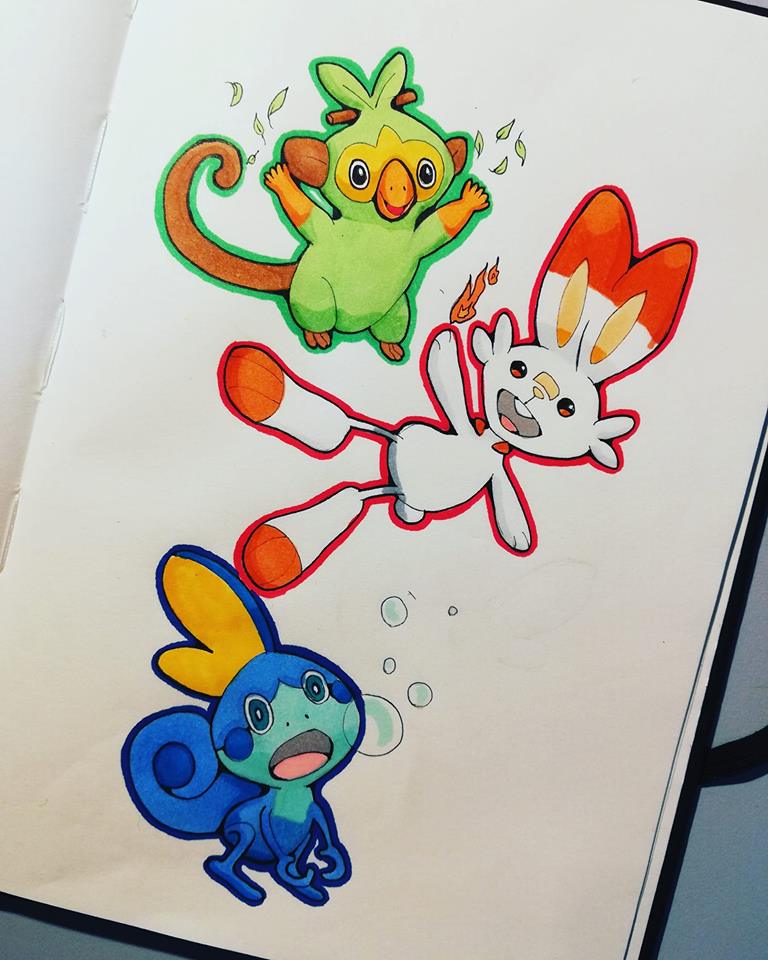 Galar starters by Taygetha on DeviantArt
